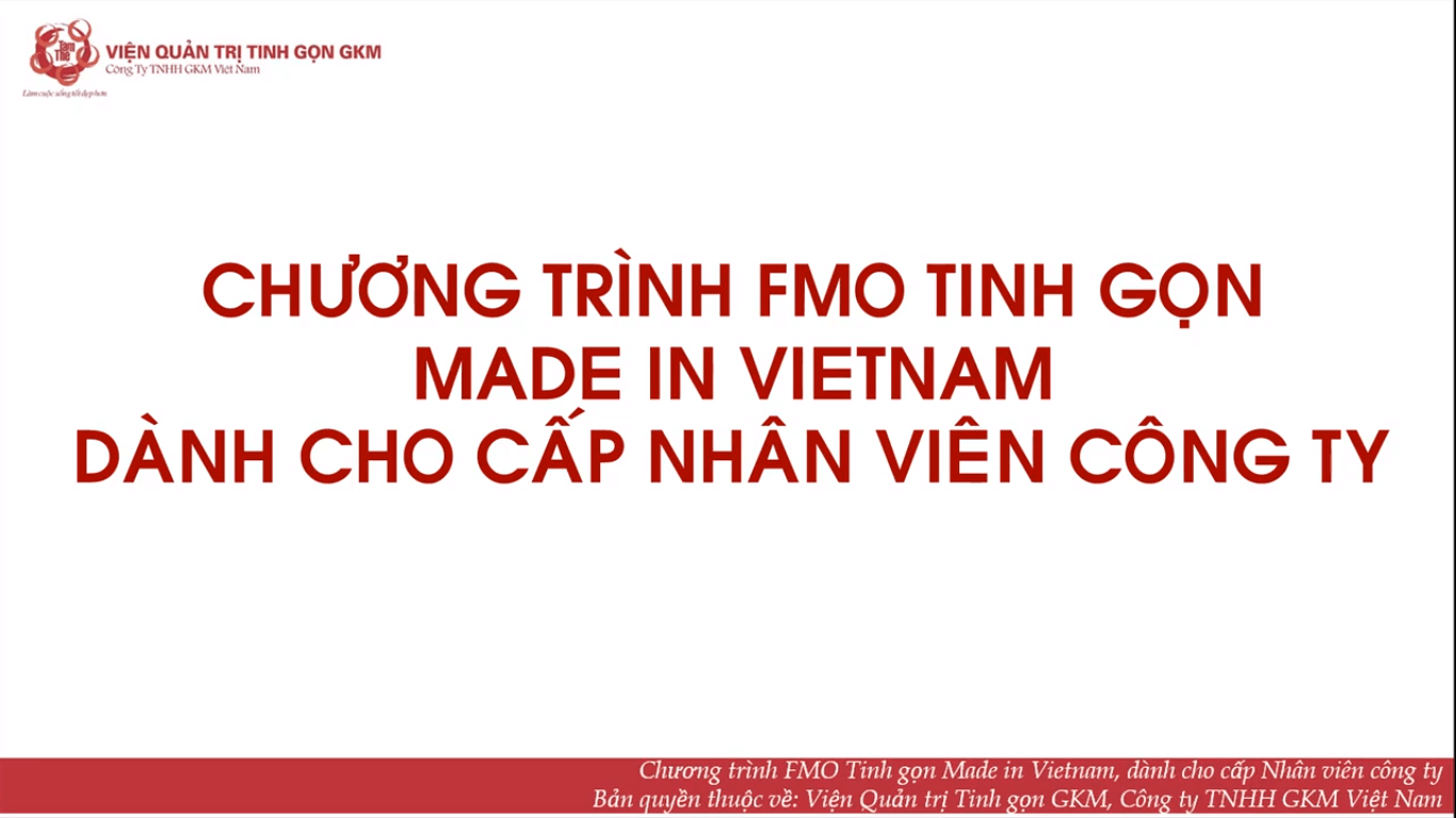 Video Giới Thiệu Chương Trình Đào Tạo FMO Tinh Gọn Made in Vietnam ...